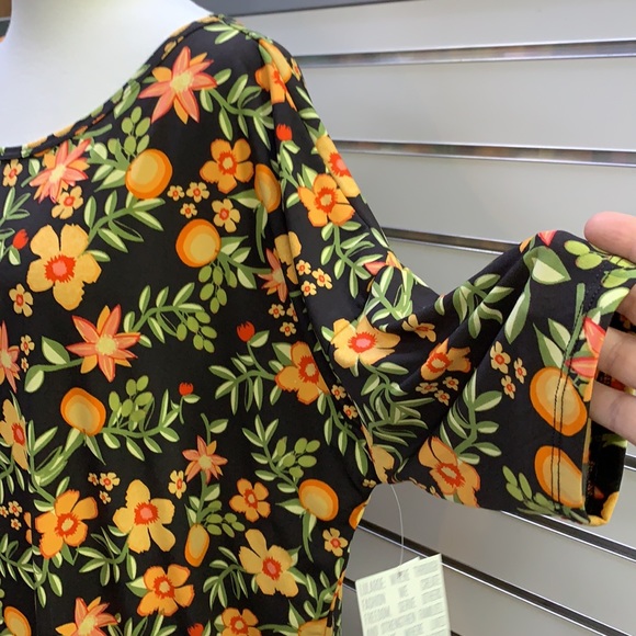 LuLaRoe | Tops | Nwt Lularoe Brown Irma With Flower | Poshmark